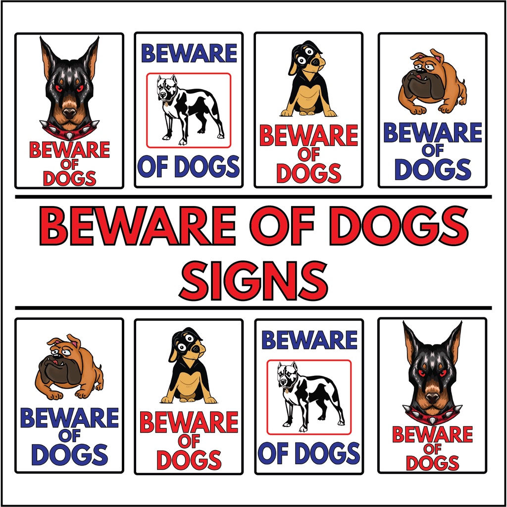Beware of Dogs Signs Signage For Household and Company Use Safety Signs ...