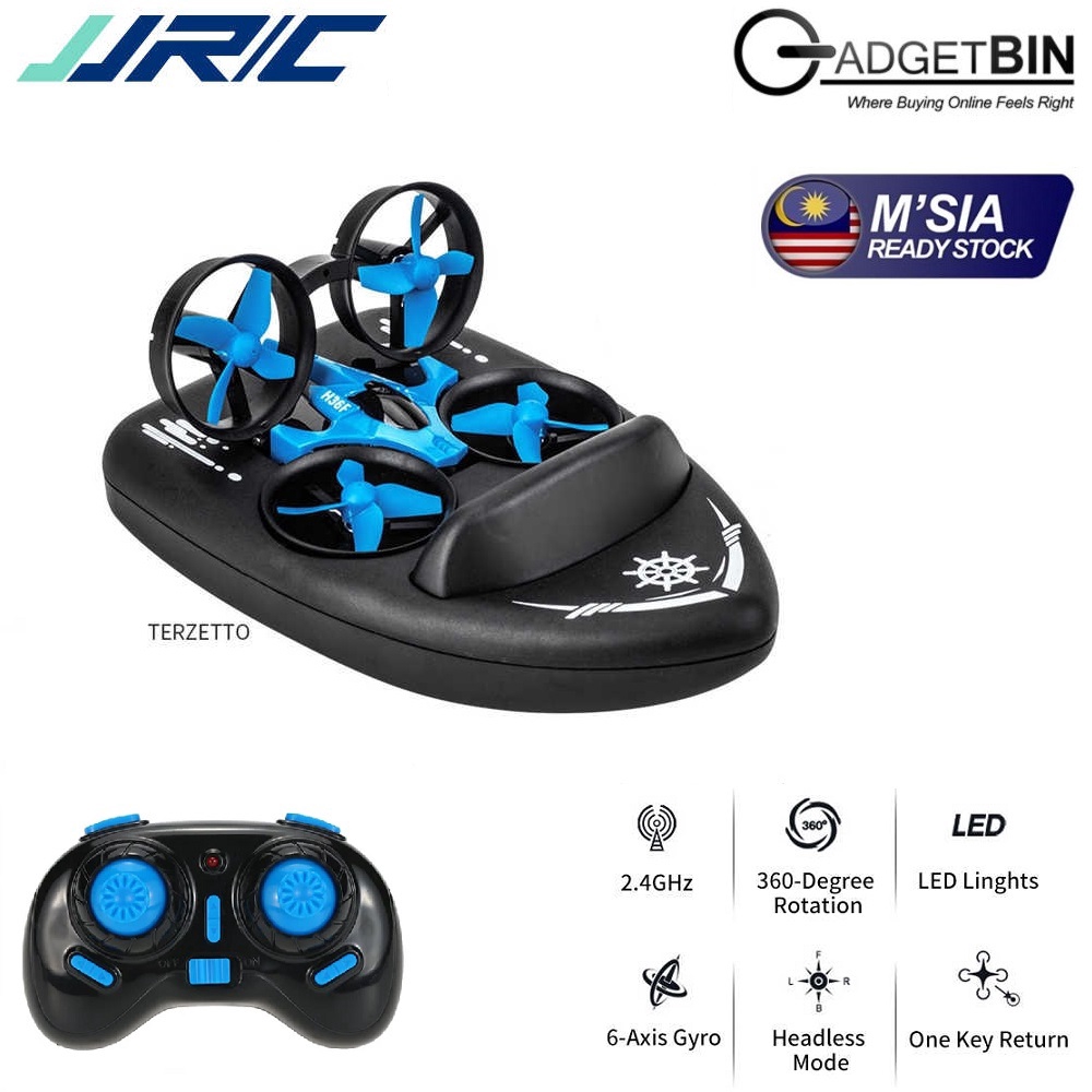 JJRC H36F Terzetto 1/20 3 In 1 Remote Control Boat Vehicle Flying Drone ...