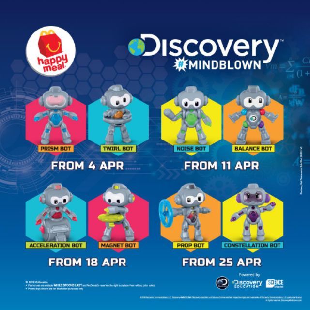 McDonald's Happy Meal Discovery MINDBLOWN Robots (CLEARANCE) | Shopee ...