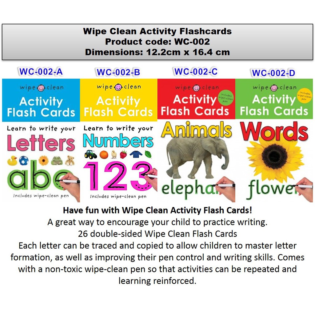 [SG READY STOCK] WIPE CLEAN FLASHCARDS ALPHABET FLASHCARDS NUMBERS ...