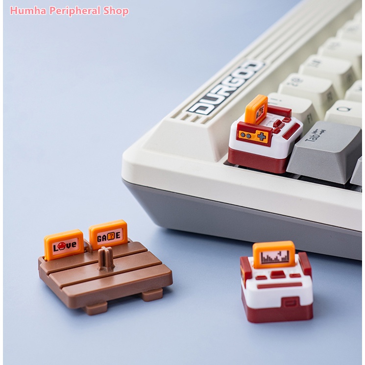 Artisan keycap Mechanical keyboard Red and white machine keycap ...