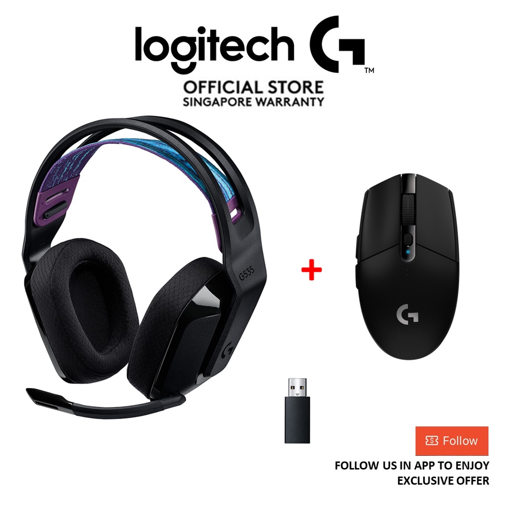 Logitech G535 Lightspeed Wireless Gaming Headset - Lightweight on-Ear ...