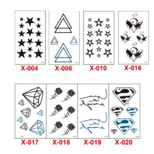 Mini TATTOO STICKERS - Unique TATOO Maxshop FAKE TATTOO SET | Shopee ...