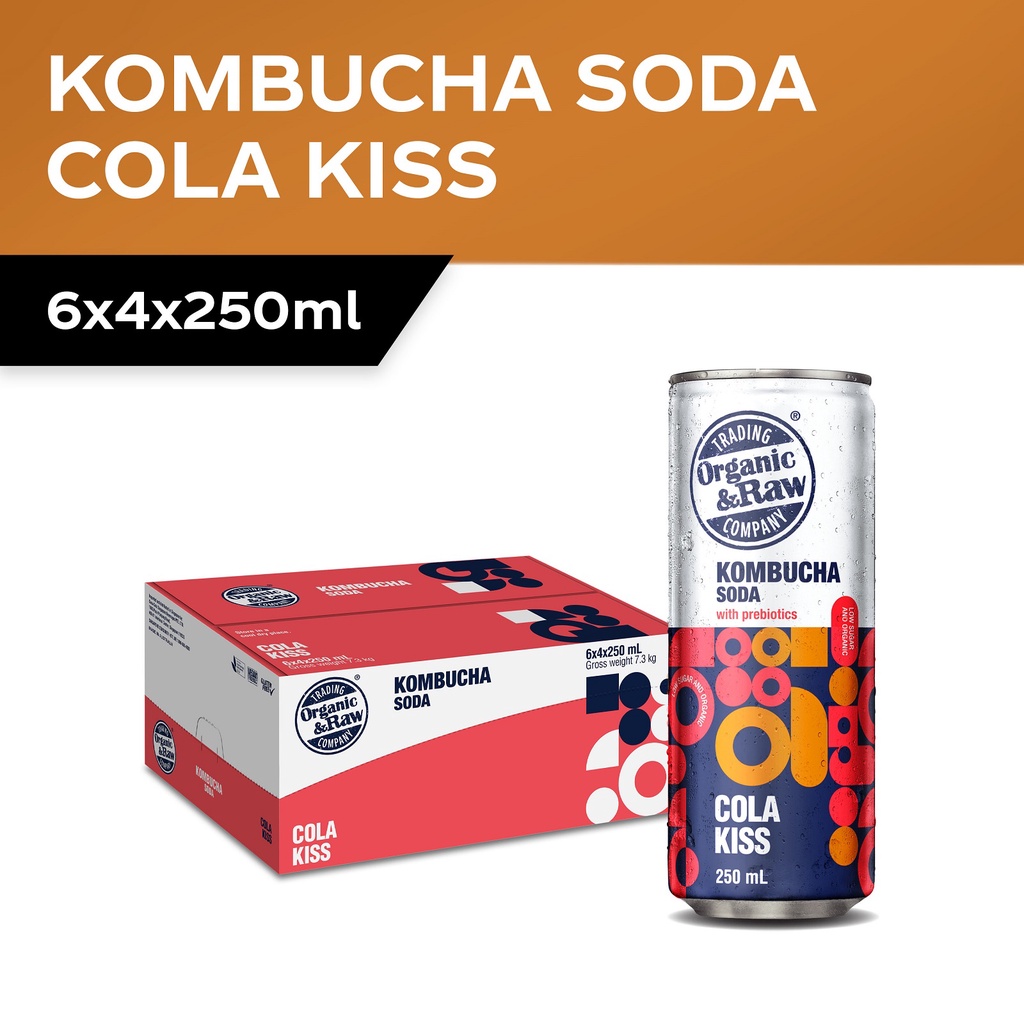 Sparkling Kombucha Tea Cola Kiss (4 x 6 x 250ml) | Shopee Singapore