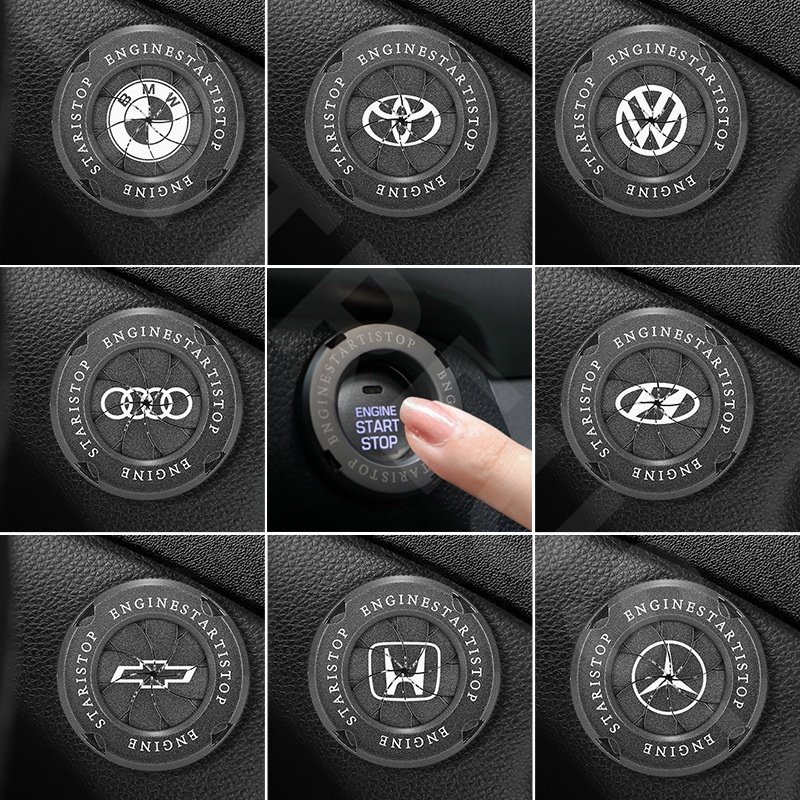 BMW Car Ignition Switch Ring Engine Start Stop Button Cover For E36 E46 ...