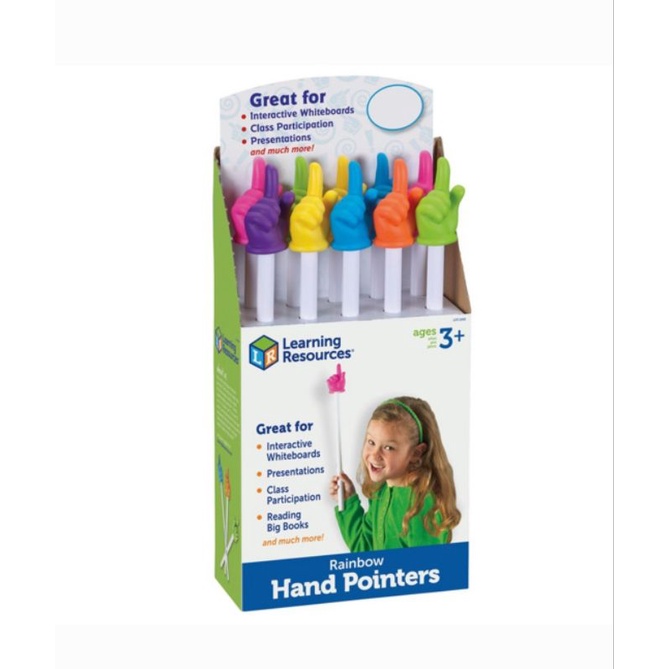 Learning Resources Rainbow Hand Pointers, 15", Great for Teachers Day Christmas Gifts Presents ...