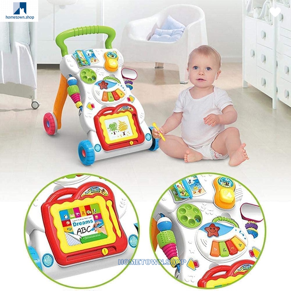 Baby push Walker Toddler Trolley Sit-to-Stand Walker for Kid's Early ...