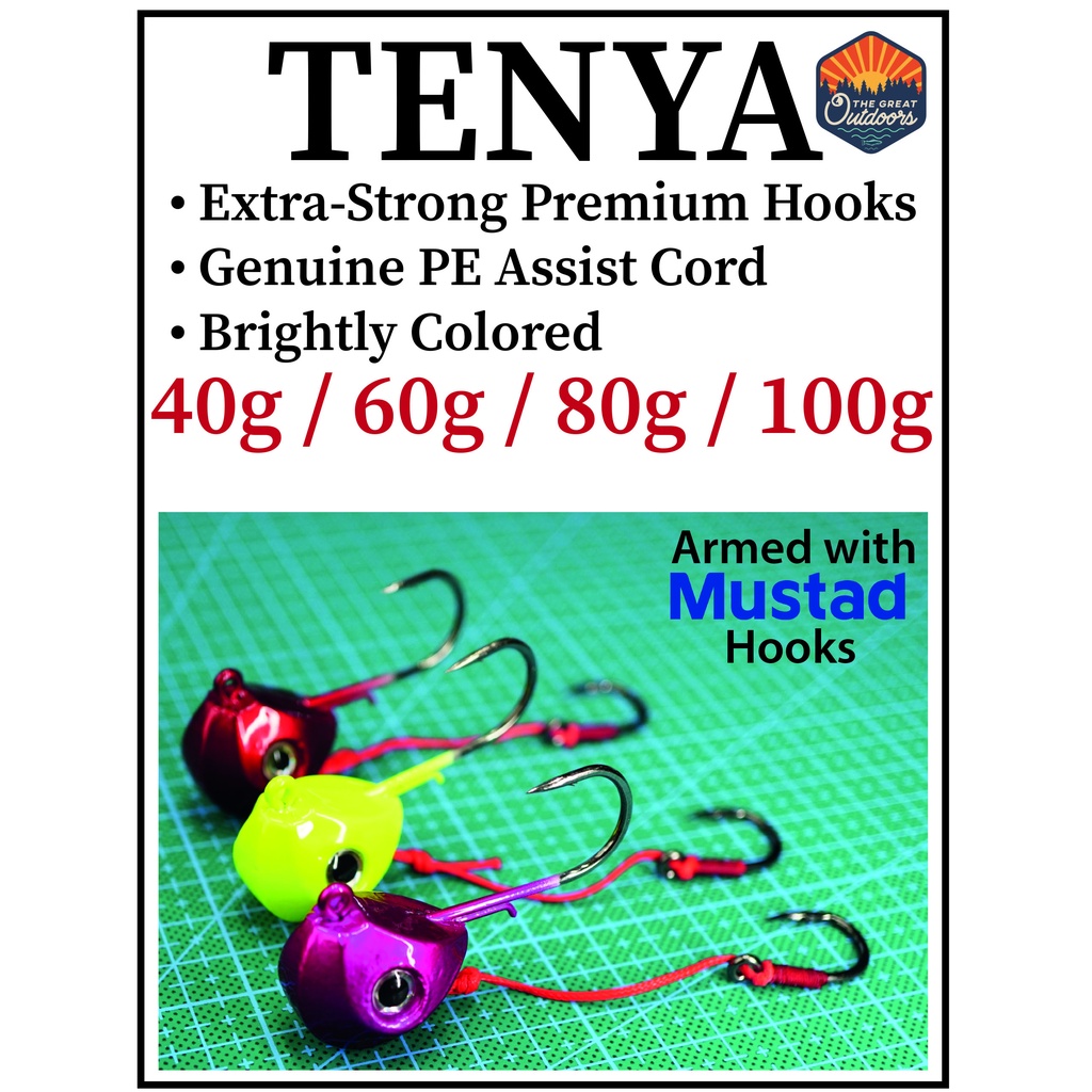 TENYA FISHING JIGHEAD using Mustad Fishing Hook | Shopee Singapore
