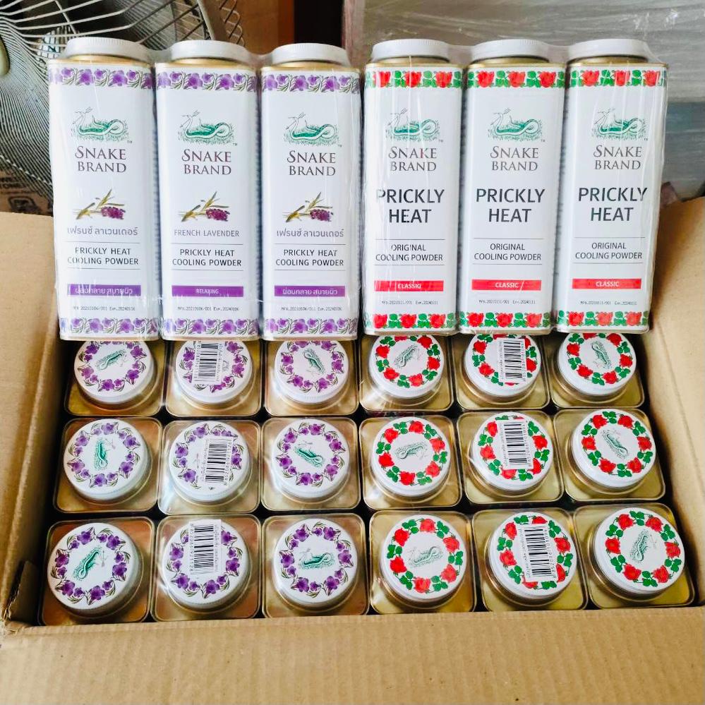 Snake Brand Cooling Powder 280g Prickly Heat Classic Lavender 泰国蛇粉 ...