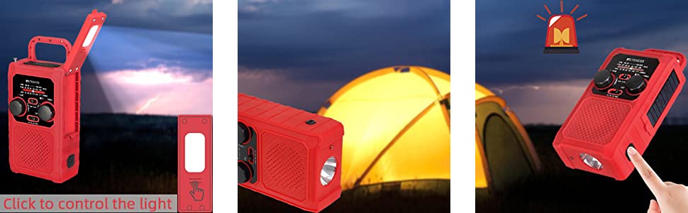 Retekess TR201 Emergency Radio Wind Up Radio Built-in 5000mAh ...