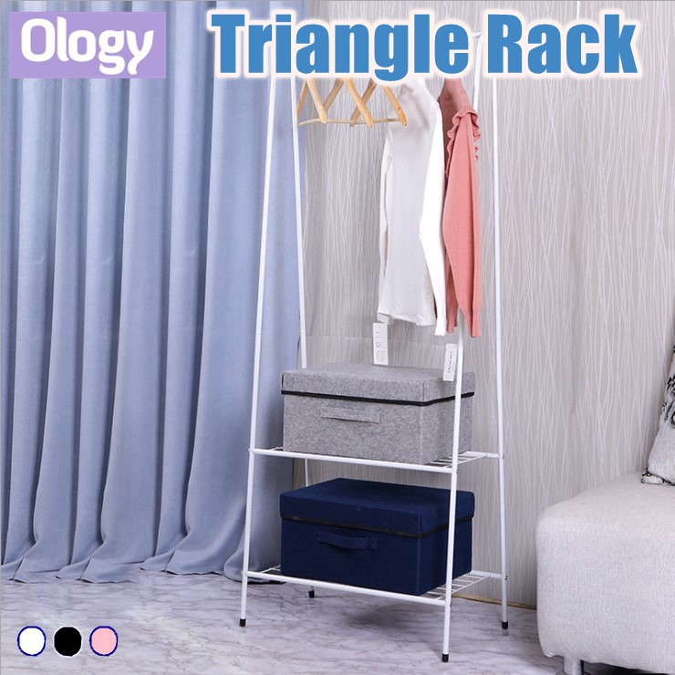 Triangle Hanger Clothes Foldable Hanger Rack Hanging Stand Drying ...