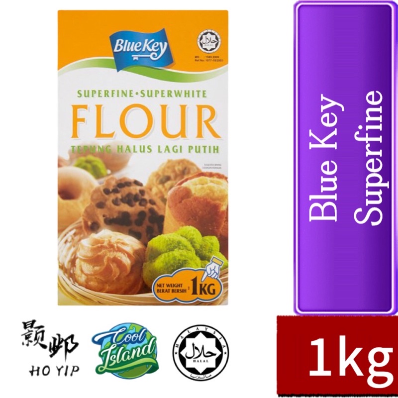 Blue Key Self Raising Flour Flour 1kg box Tepung naik sendiri bluekey | Shopee Singapore