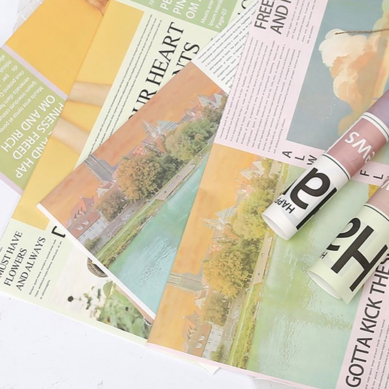 Wrapping Paper - Modern Newspaper Design (Kraft Paper) | Shopee Singapore