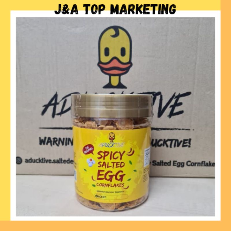 HALAL Aducktive Spicy Salted Egg Cornflakes 香辣咸蛋玉米片 220g | Shopee Singapore