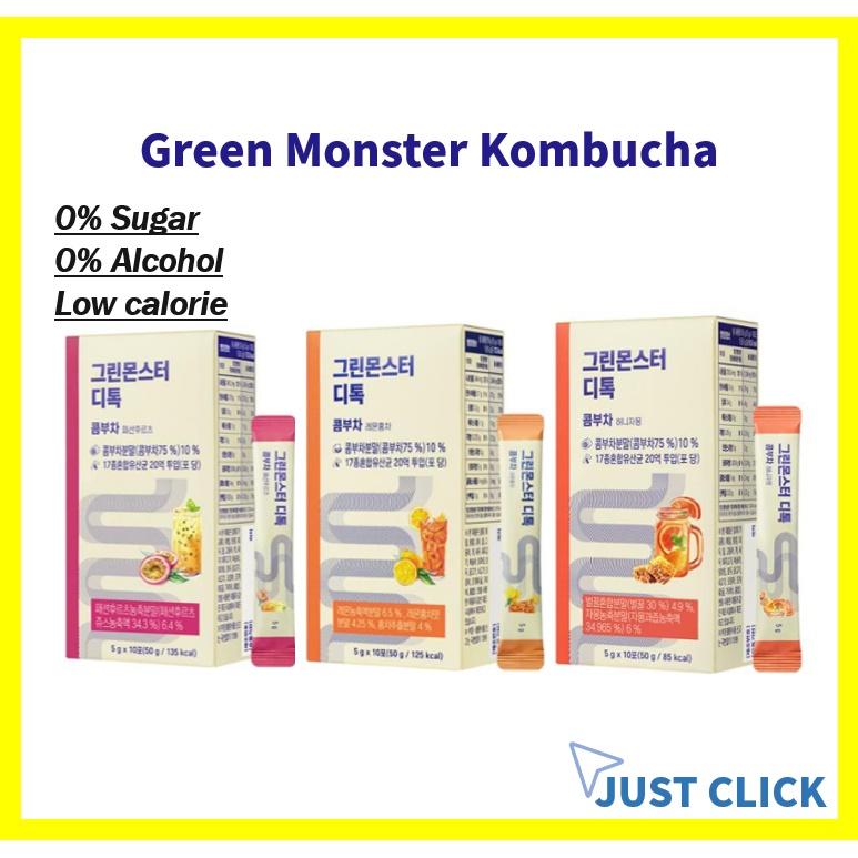 [Green Monster] Detox Kombucha Powder 10sticks (3 Flavor) Slimming ...