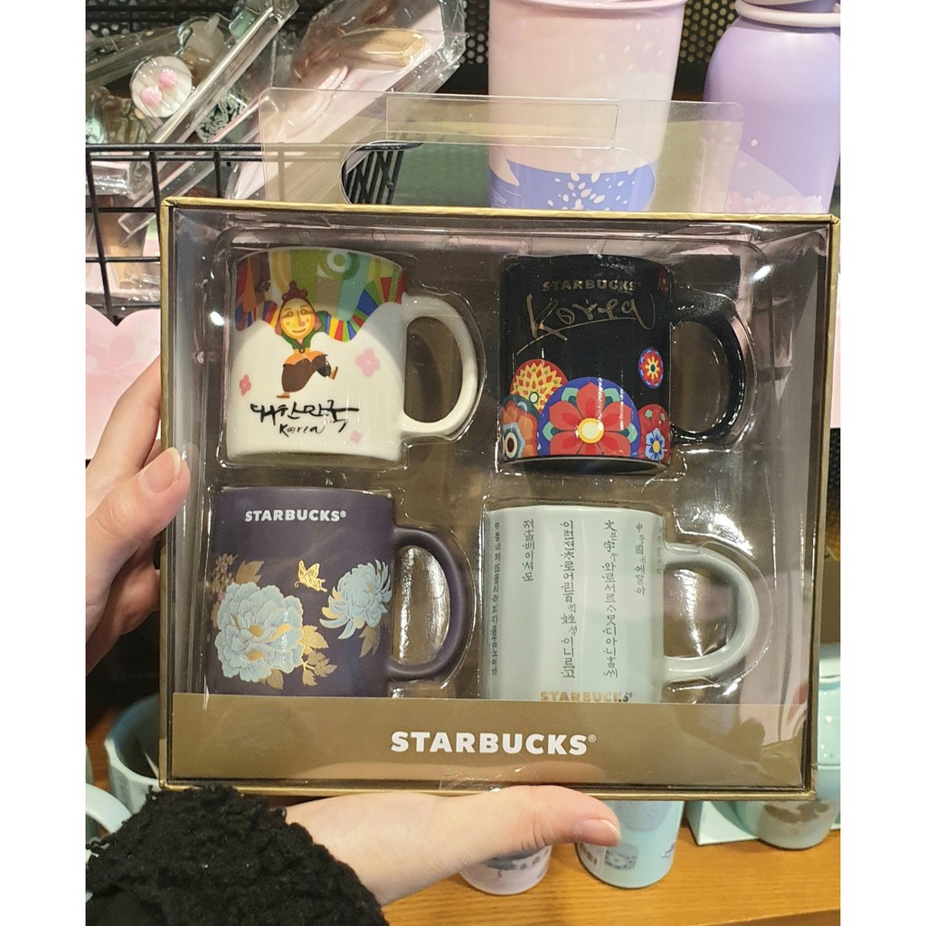[Starbucks Korea] Korea Demi Mug Set 89ml x 4 EA, Ceramic Cup | Shopee ...