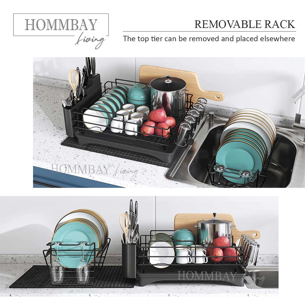 HOMMBAY Kitchen Japanese Style Minimalist Design Dish Rack with Water ...