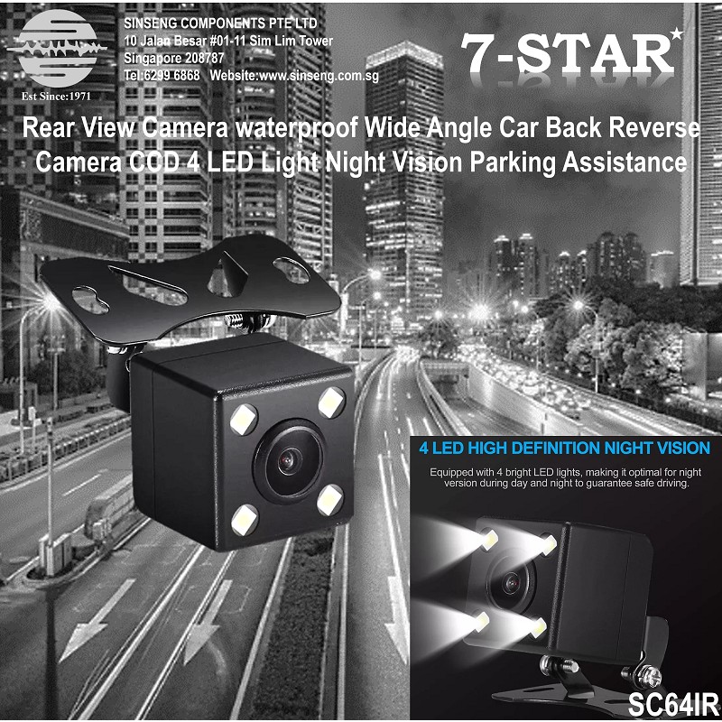 Car Rear View Camera - Waterproof/Wide Angle Car Reverse Camera with 4 ...