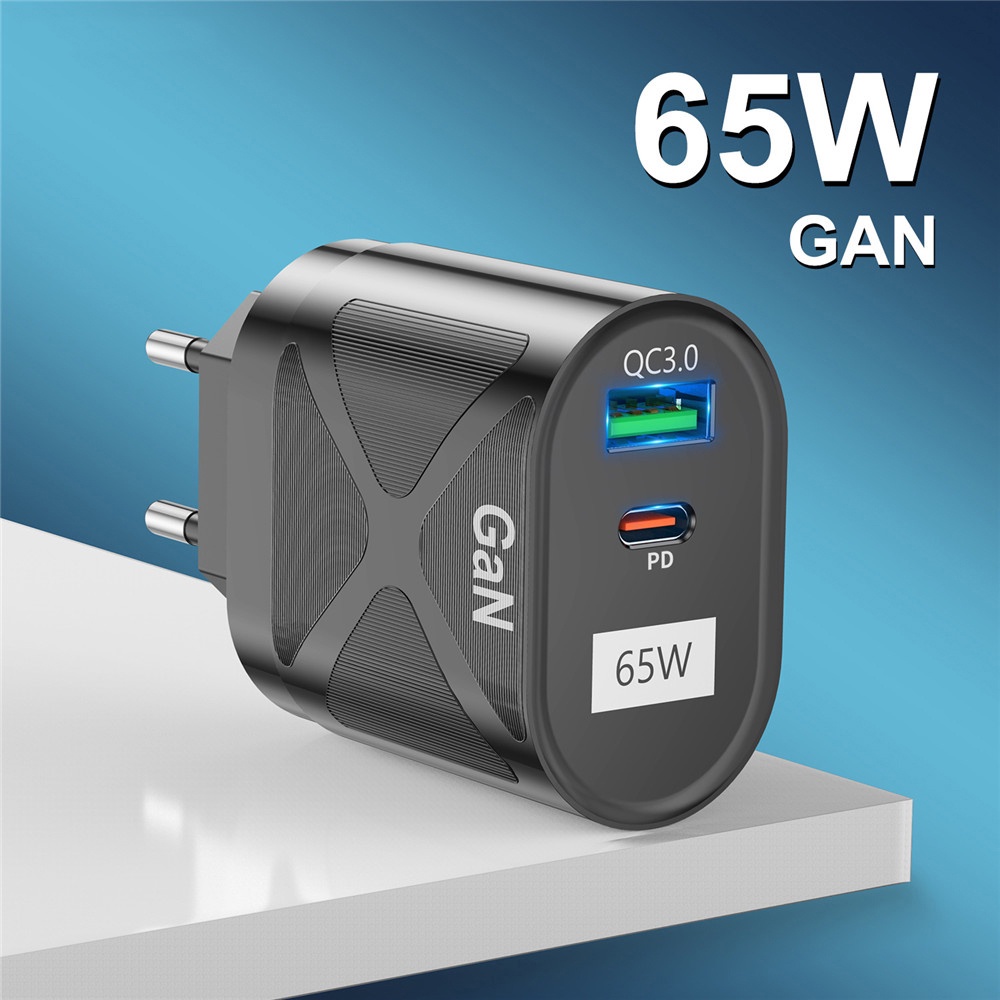 65W GaN Charger Fast Charger Type C PD Quick Charger EU KR Plugs ...