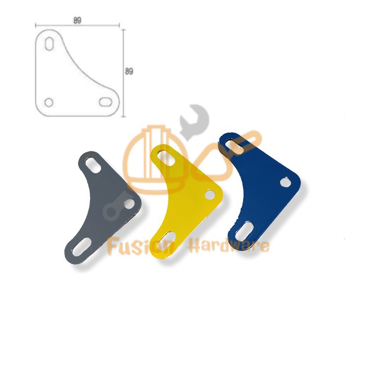 Corner Plate for Slotted Angle Bar / Bracket Siku Besi Rak Lubang ...