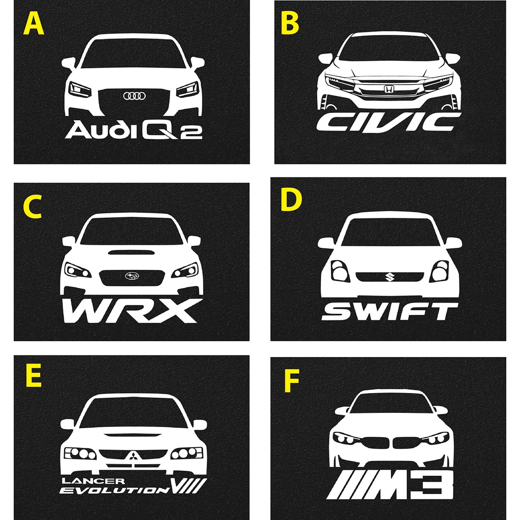 Car model Sticker Sticker model kereta sticker car decals logo | Shopee ...