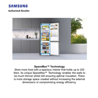 Samsung 325L SpaceMax Fridge RB34T6054B1/SS Bottom Mount Freezer with ...