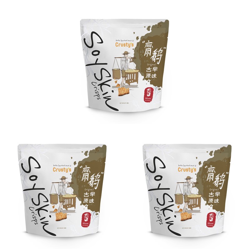 [Bundle of 3] Crusty's Original Soy Skin Crisps, 50g (Halal) | Shopee ...