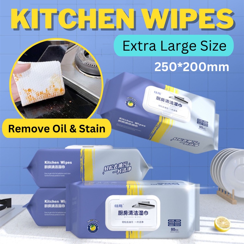 [SG] IMP HOUSE Kitchen Cleaning Wet Wipes 80pc Value Pack Disposable ...
