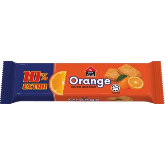 Bisk Club Orange Flavoured Cream Biscuit 100g | Shopee Singapore