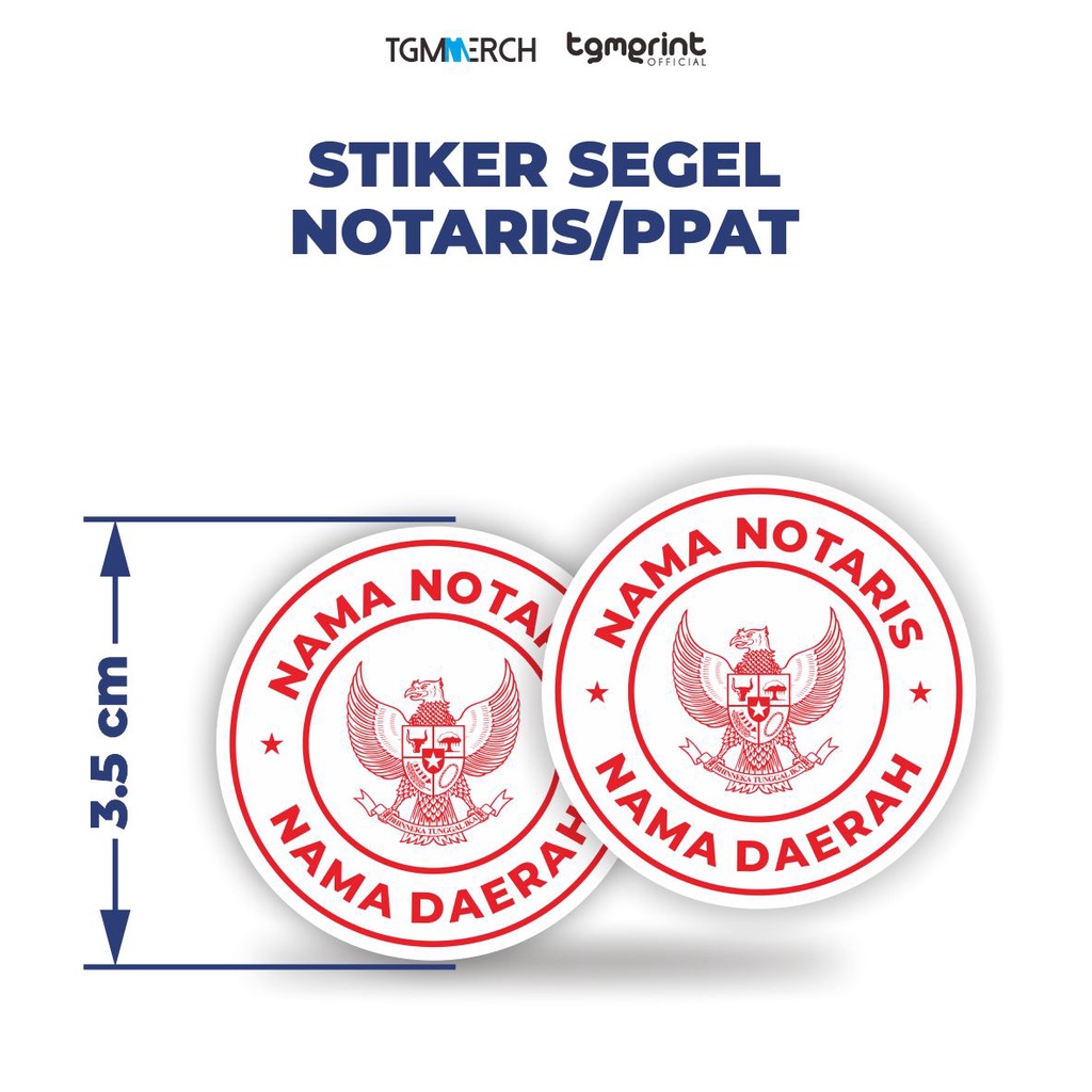 Tgm MERCH - PPAT Notarial Deed Seal Label Cutting Sticker | Shopee ...