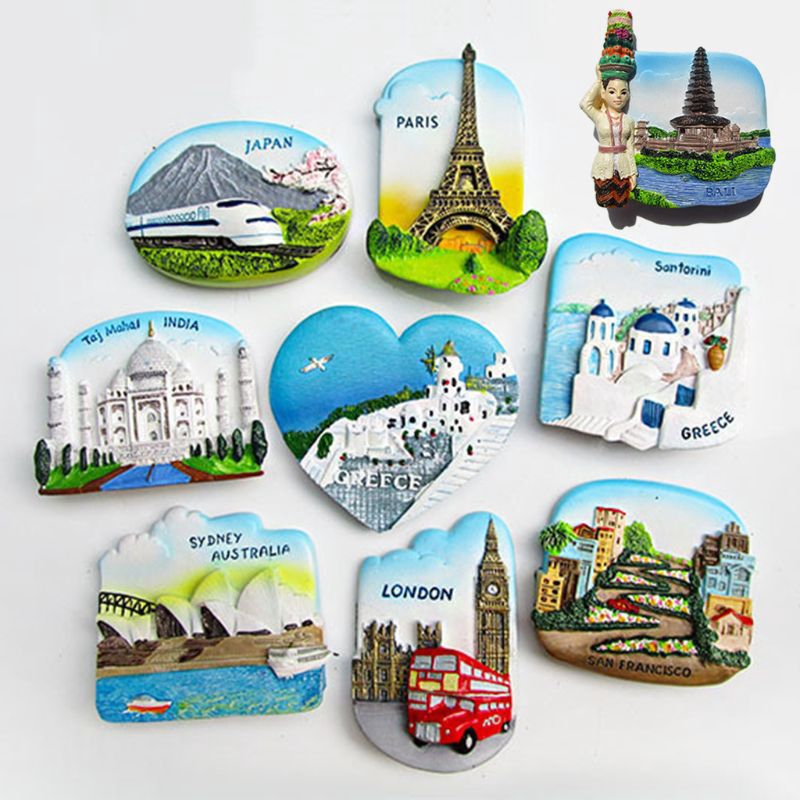 3D Fridge Magnet Refrigerator Magnetic Stickers Worldwide Tower London ...