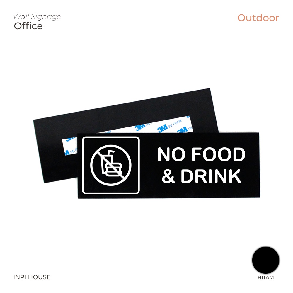 No food and drink signage - no food and drink Bring - Acrylic sign ...