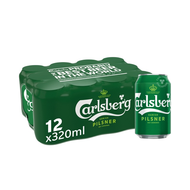 [1 Carton] Carlsberg Danish Pilsner Beer Green Tab Can (12x320ml ...