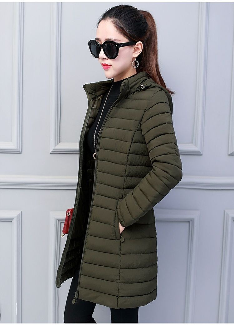 Autumn Winter Large Size Women's Mid-length Down Cotton Coats Loose ...