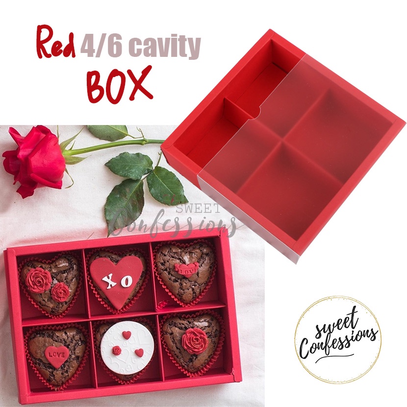 🇸🇬 CNY RED gift box brownie box 80g mooncake box boxes festive chinese ...