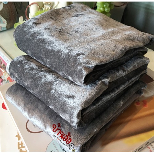 04KK3122 Velvet Fabric Single Page Thin Meat Soft Shiny Gray (Many ...