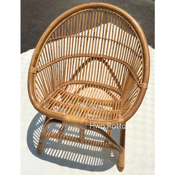 Rattan chair round shape chair / Wide handle wide seating chair ...