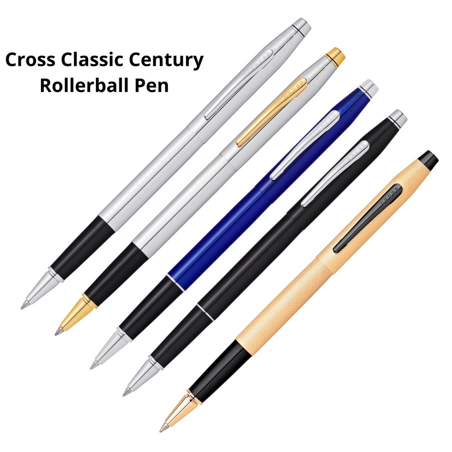 Cross Classic Century Rollerball Pen, Black. Rose Gold, Chrome ...
