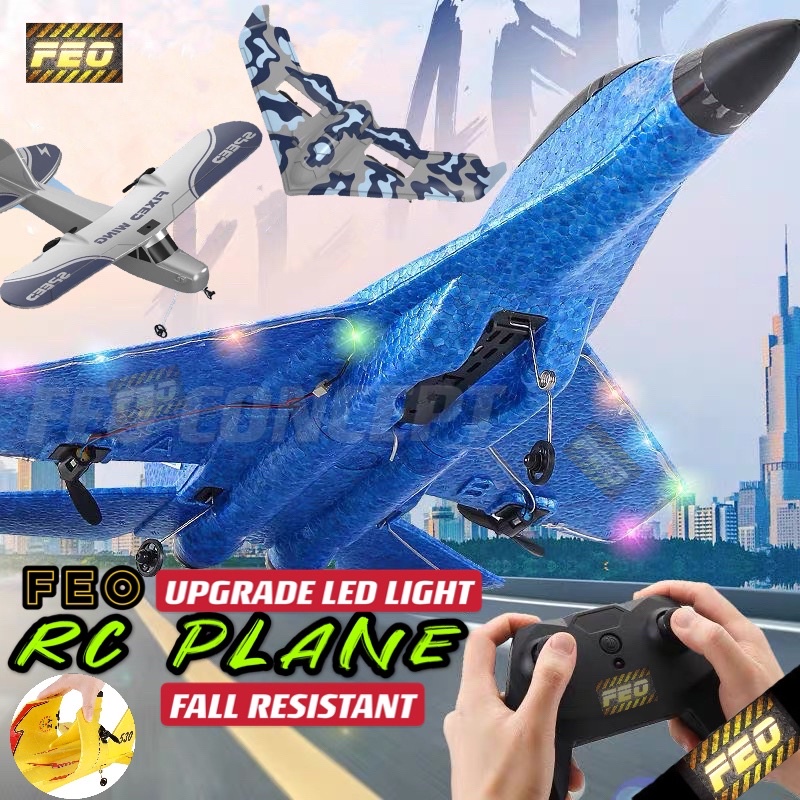 [FALL RESIST]FEO LED Glider Rc Plane FixWing Remote Control Airplane ...