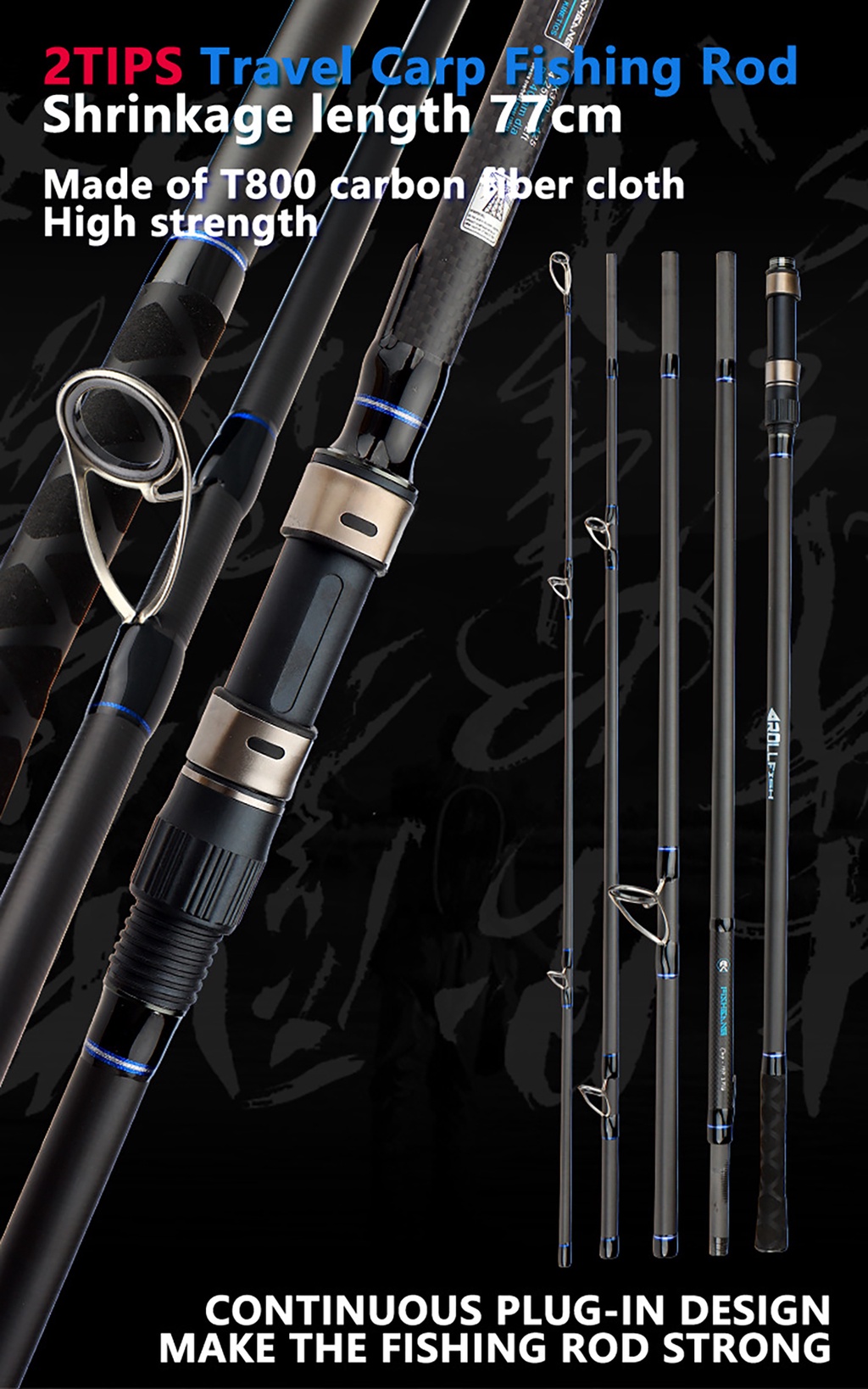 【NYA】Surf rod12ft/13ft/14ft Carbon fiber Casting/Spinning Rod light ...