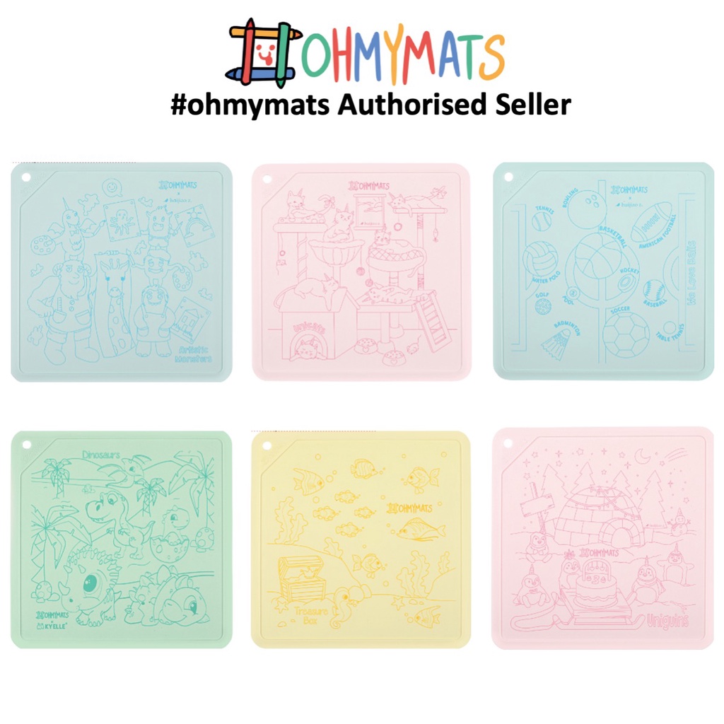 (Ready Stock) ohmymats Reuseable Colouring Mat Available in Square Size ...