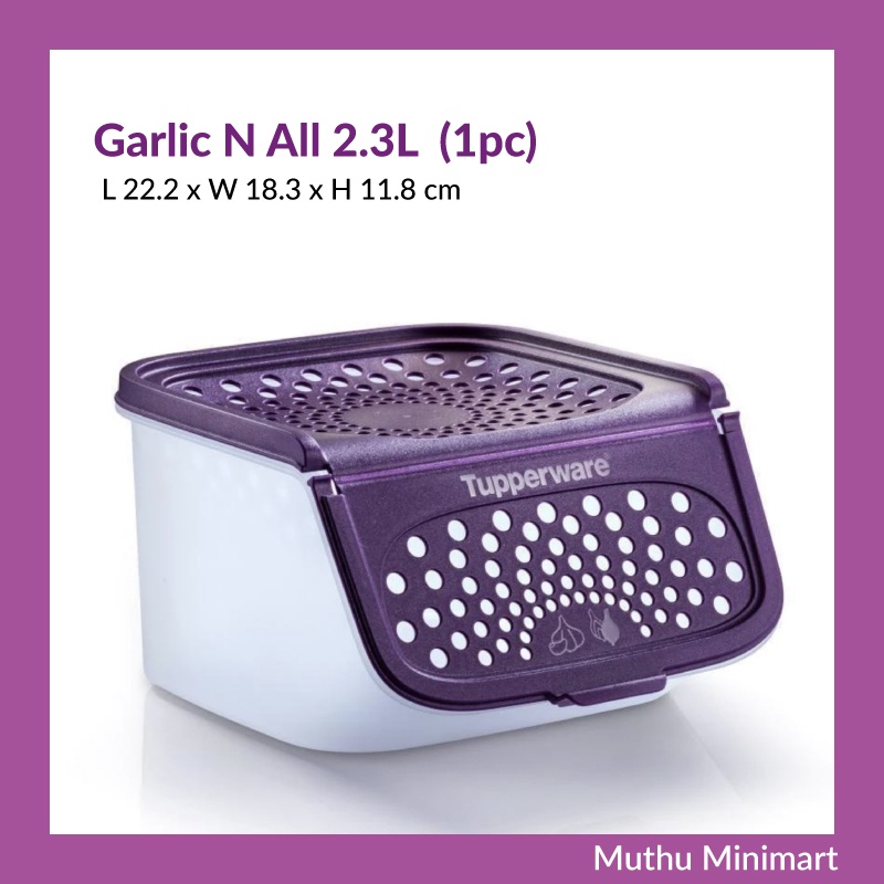 Tupperware | Garlic N All 2.3L 3L Garlic Onion Container | Bekas Bawang ...