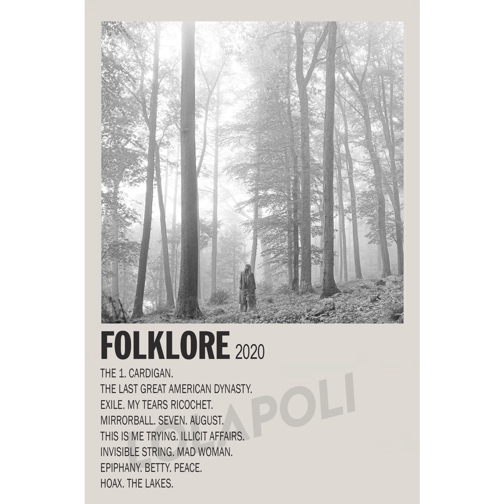 Folklore Album Cover Poster - Taylor Swift | Shopee Singapore