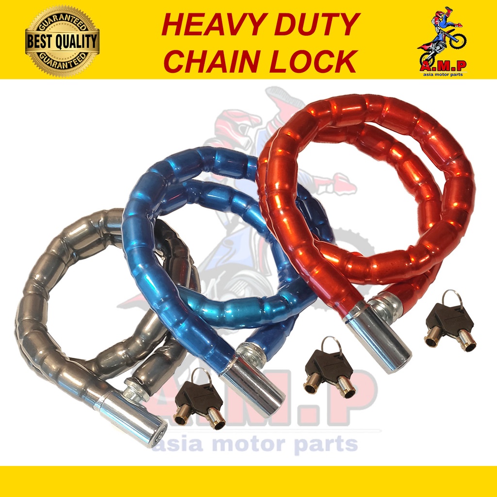MOTORCYCLE BICYCLE CHAIN LOCK SAFETY CHAIN DURABLE HEAVY DUTY KUNCI ...