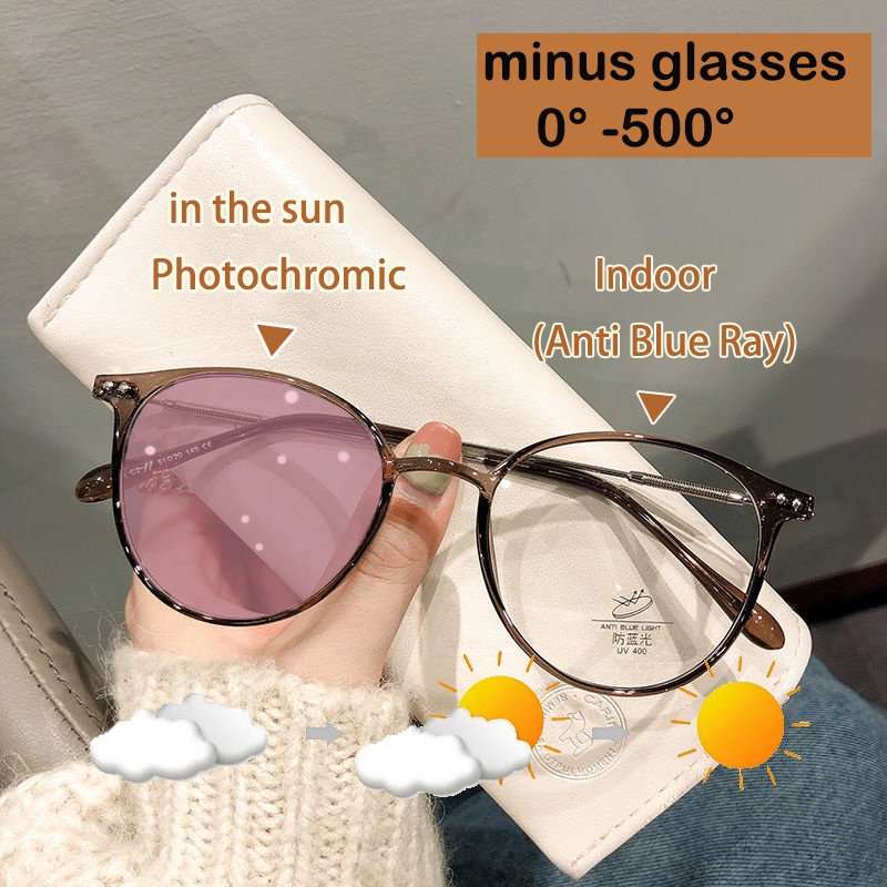 Photochromic Anti Radiation Blue Ray Transition Eyeglasses Women Men ...