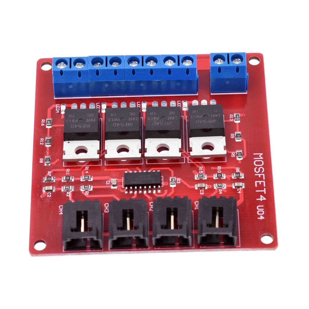 Four Channel 4 Route MOSFET Button IRF540 V4.0+ MOSFET Switch Module For | Shopee Singapore
