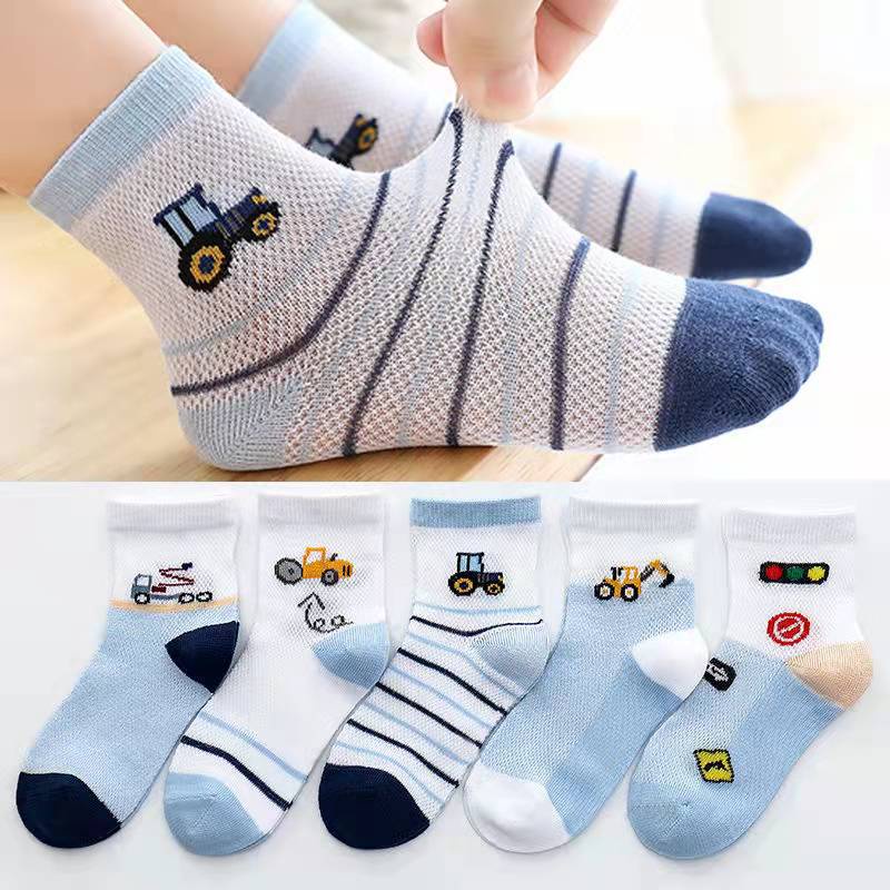 5Pairs/lot SummerNew Baby Socks Cotton Animal Socks Dinosaur Cute Cool ...