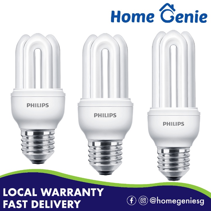 Philips Genie Energy Saving Bulb E27 Base 8w/11w/14w (Cool Daylight/Warm White) | Shopee Singapore