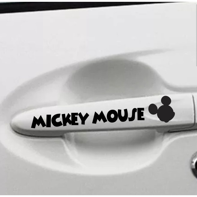 Cute Car handle sticker Cutting sticker Car mickey mouse Cool Car ...