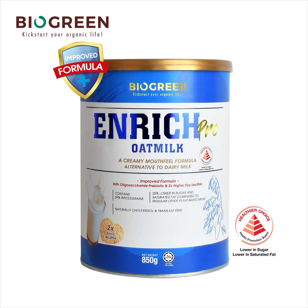 [Upgraded Formula] Biogreen Enrich Pro Oatmilk Energy 850g [Milk ...